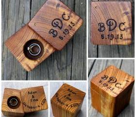 Ring Box Rustic Wood - Personalized Rustic Ring Holder- Personalized ...